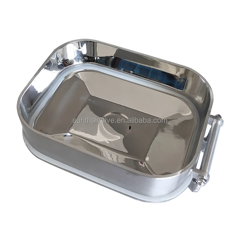 Ss304 Sanitary Rectangular Manway Lid Stainless Steel Tank Square ...