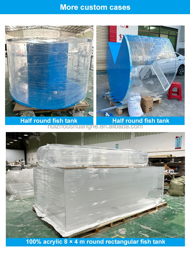 Customization Acrylic Fish Tank High Transparent Aquarium Round Fish ...