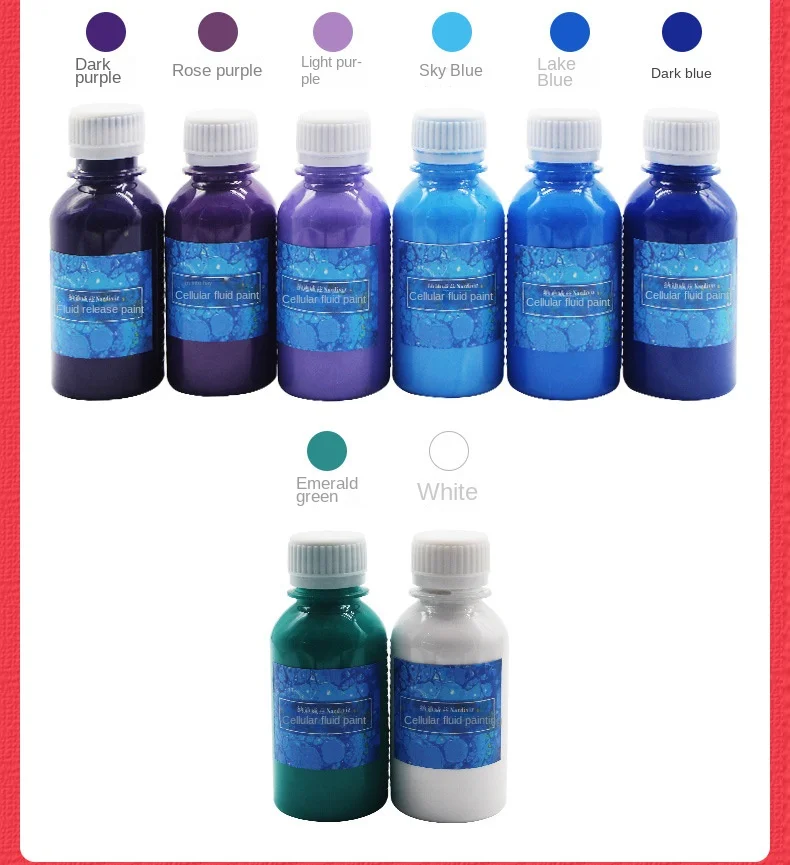 High Gloss Acrylic Fluid Painting Set 26 Colors 100ml250ml500ml ...