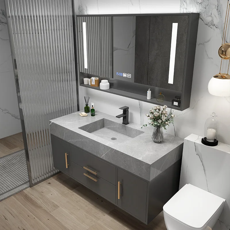 100cm White Quality Modern Wash Basin With Smart Waterproof Mirror ...