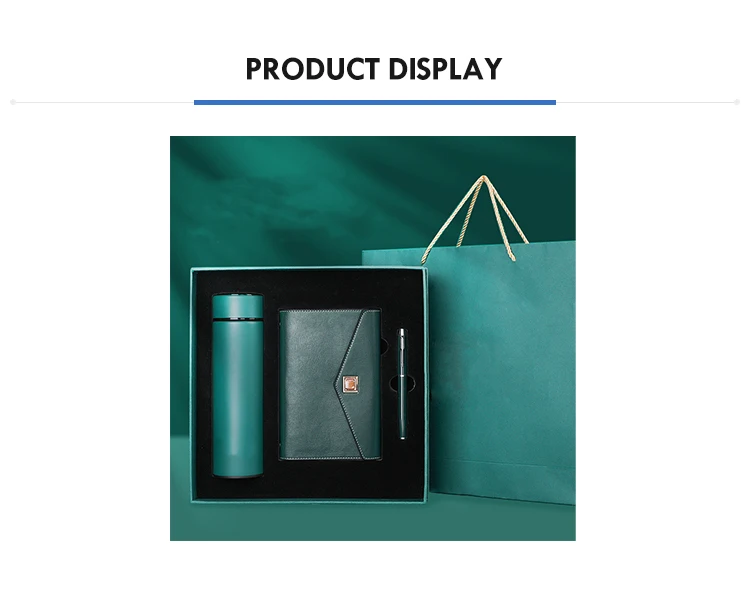 Business Gift Set Pen And Vacuum Cup Pu Leather Diary Notebook With ...