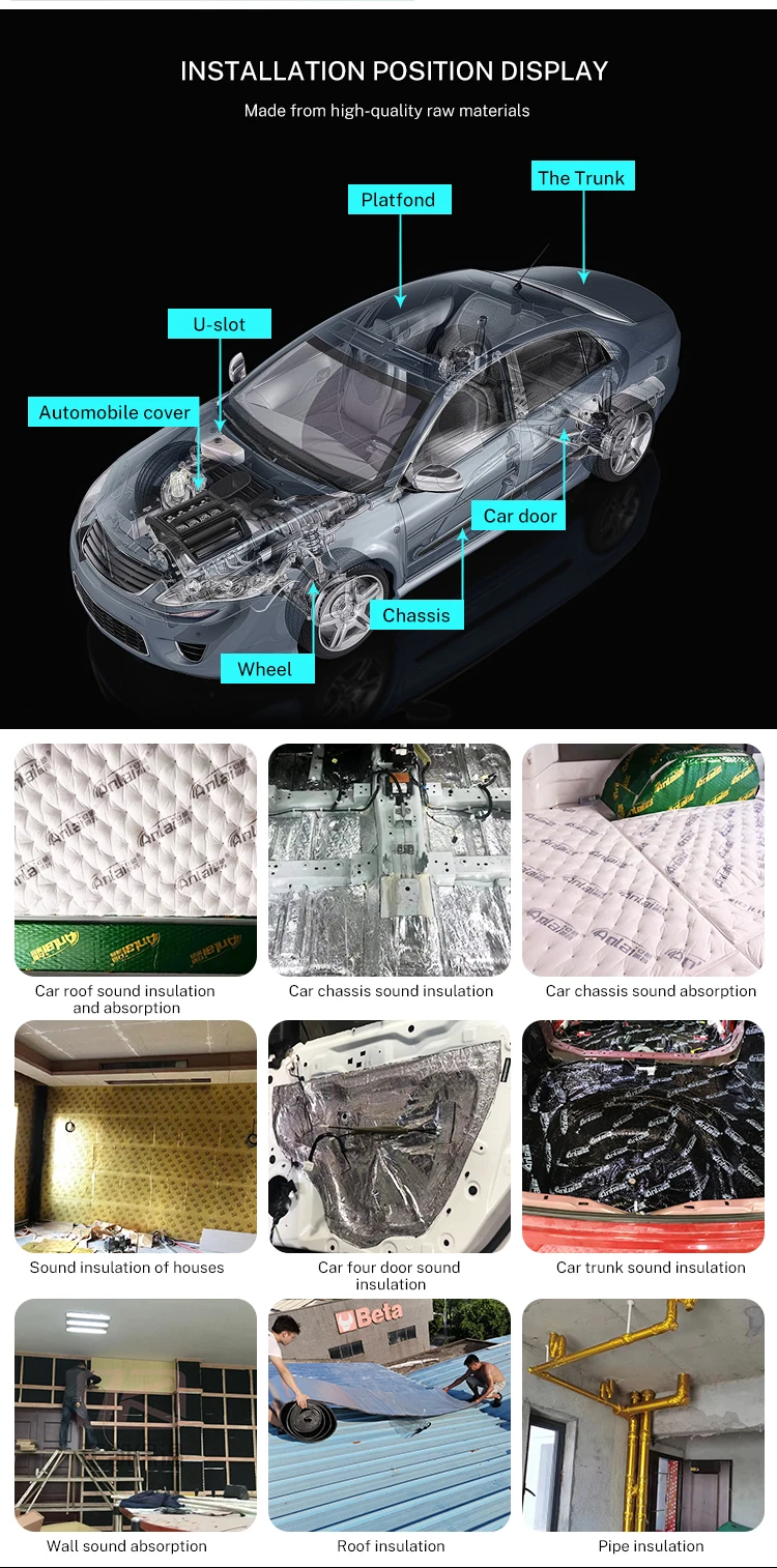 Car Accessories Butyl Car Damping Plate Car Sound Deadener Mat Auto ...