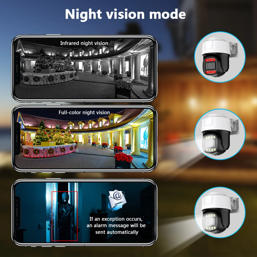 Full HD 4k 8mp PTZ CCTV System - 16ch NVR Outdoor Waterproof
