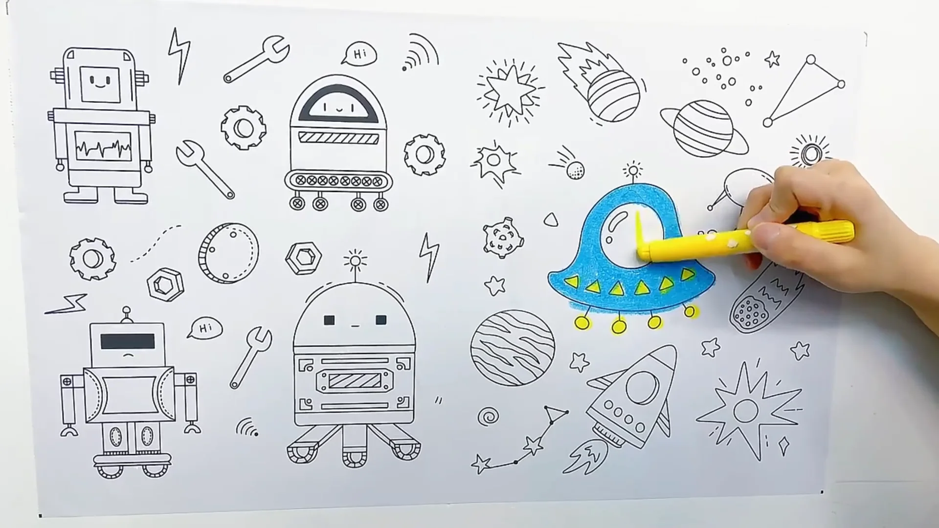 10 M Coloring Sketch Drawing Paper,No Mess Forest Designs Crayons ...