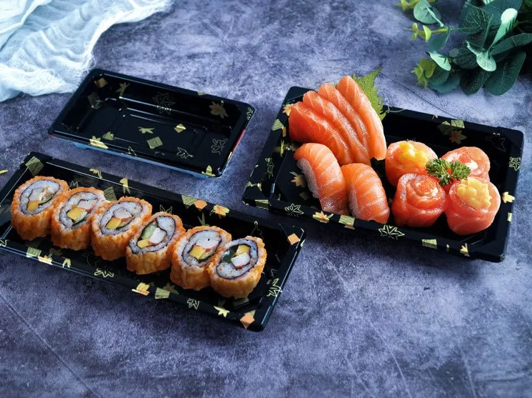 Stylish Black Sushi Cardboard Boxes - Innovative & Durable