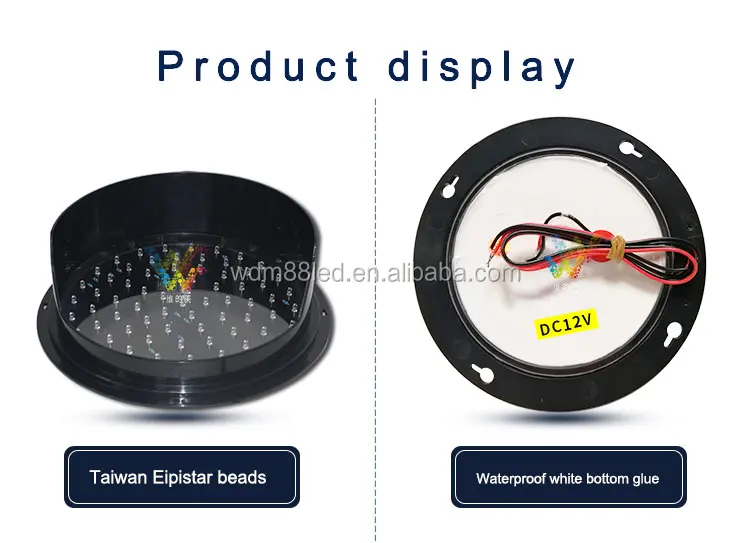 300mm Red LED Traffic Light Signal - Waterproof & ODM/OEM | Wholesale