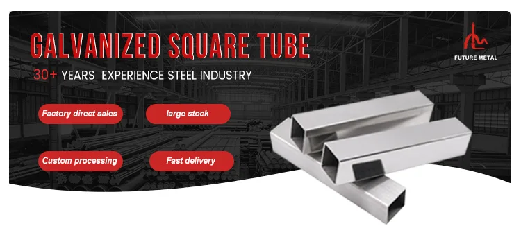 2 Inch 3x3 Galvanized Rectangular Square Pipe 40-275g/m2 Schedule 40 ...