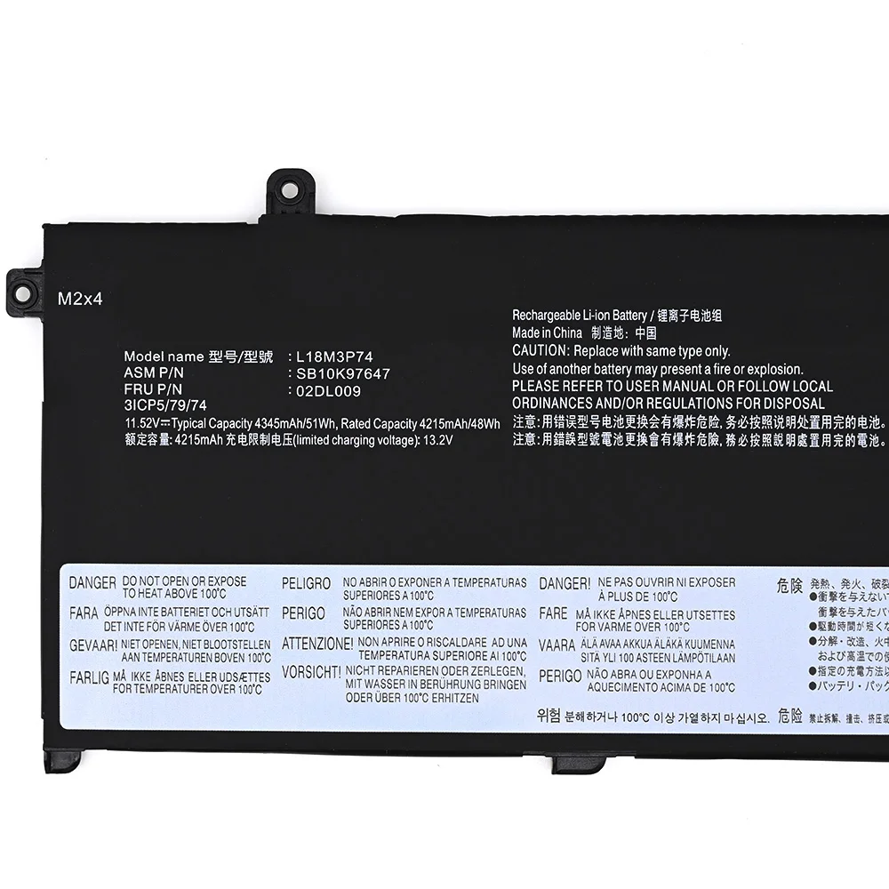 48wh 11.52v Battery L18m3p74 For Lenovo Laptop For Lenovo Thinkpad T490 ...