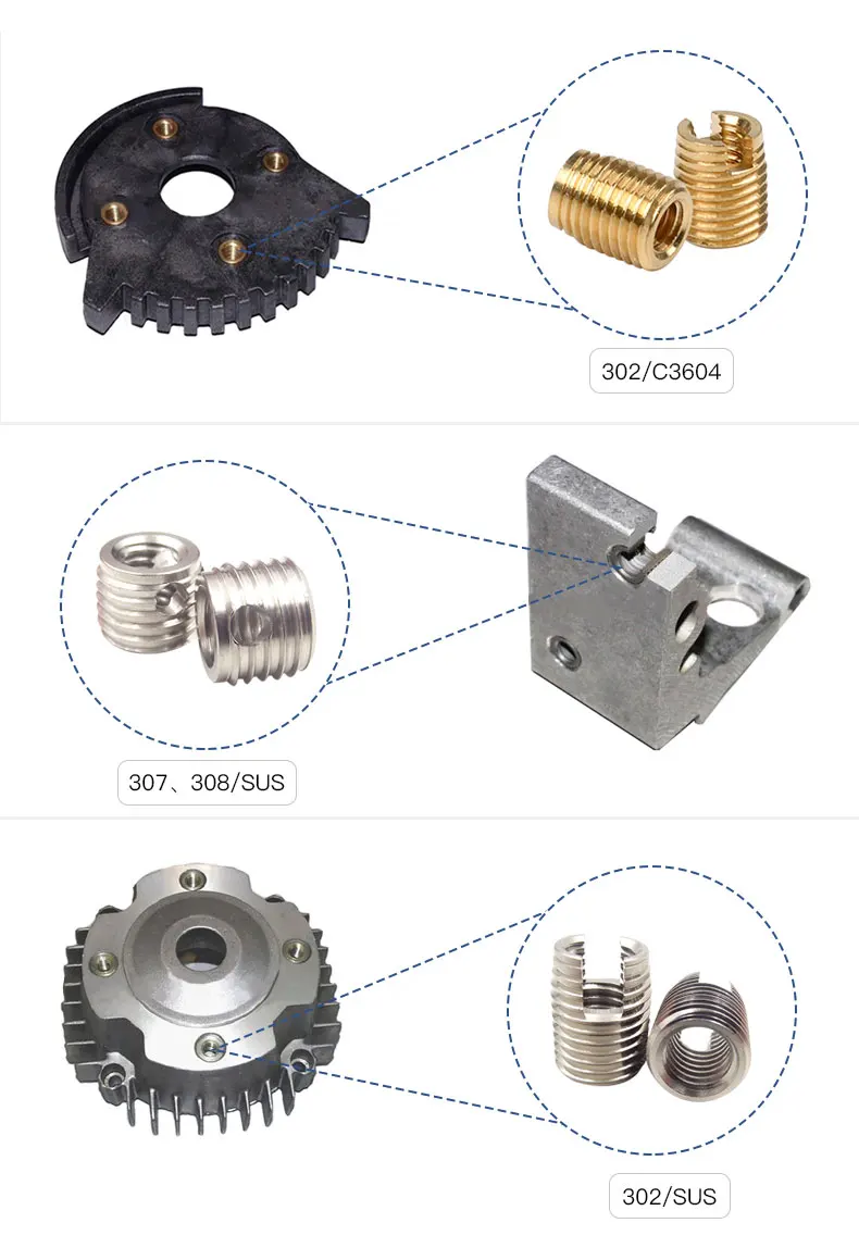 Self Tapping Inserts For Plastic Screws Brass Tube Insert With Internal ...