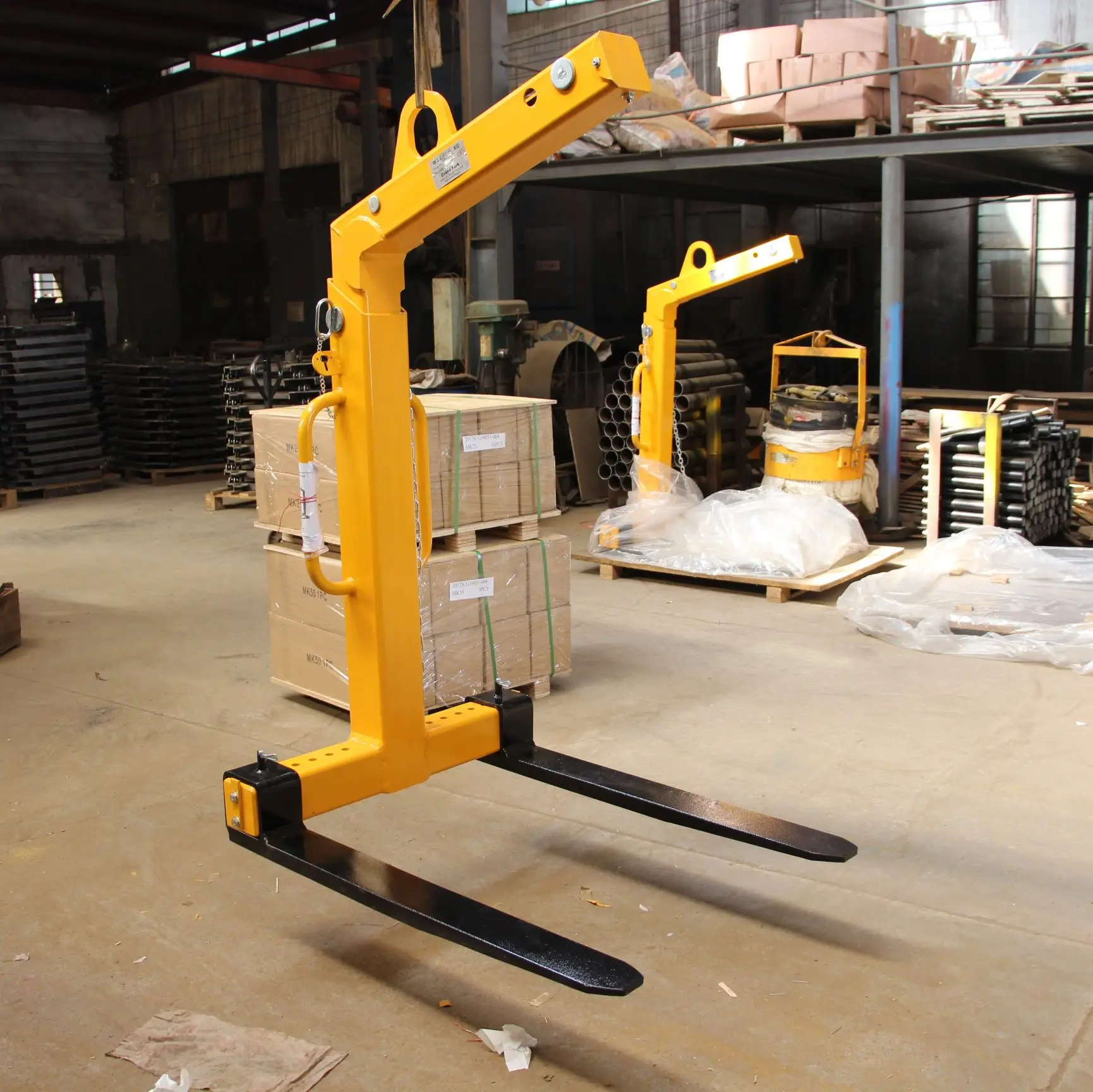 New 1000-5000kgs Crane Pallet Forks Self Balancing Adjustable Forks ...