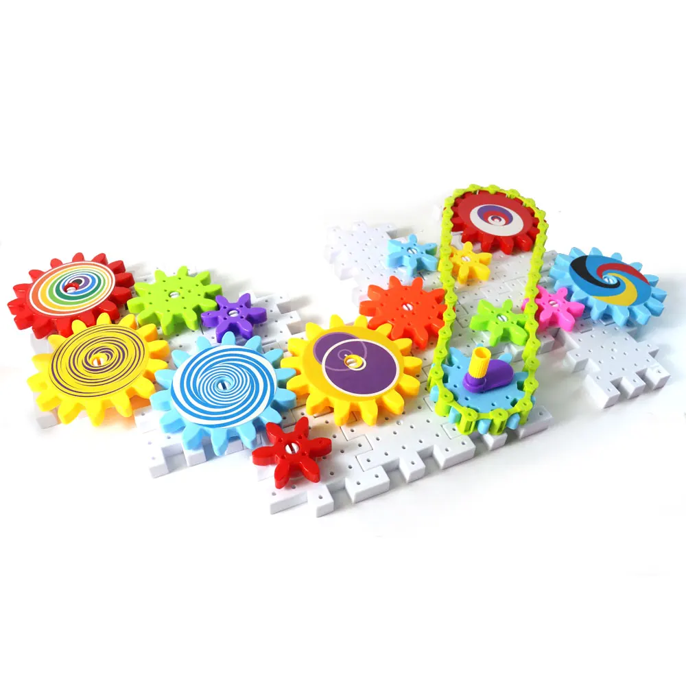 Fun and Educational Toy - Interlocking Plastic Gear Blocks