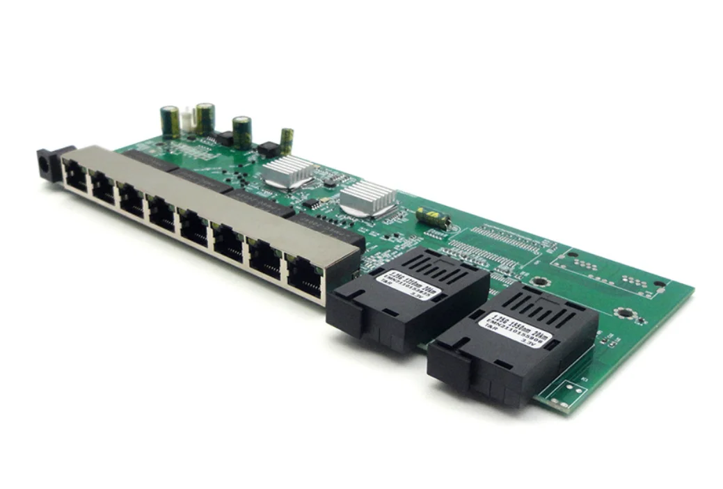 Gigabit Poe Pasivo 8 Port Ethernet Switch Pcb 24v 48v 2 Sc Fiber ...