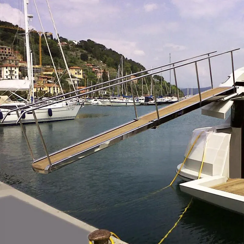 retractable boat foldable gangway ladder boarding boat yacht fiberglass ...