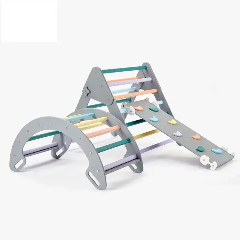 Pickle Triangle Wood Baby Gym Climbing Triangle Set Of 3 Montessori ...