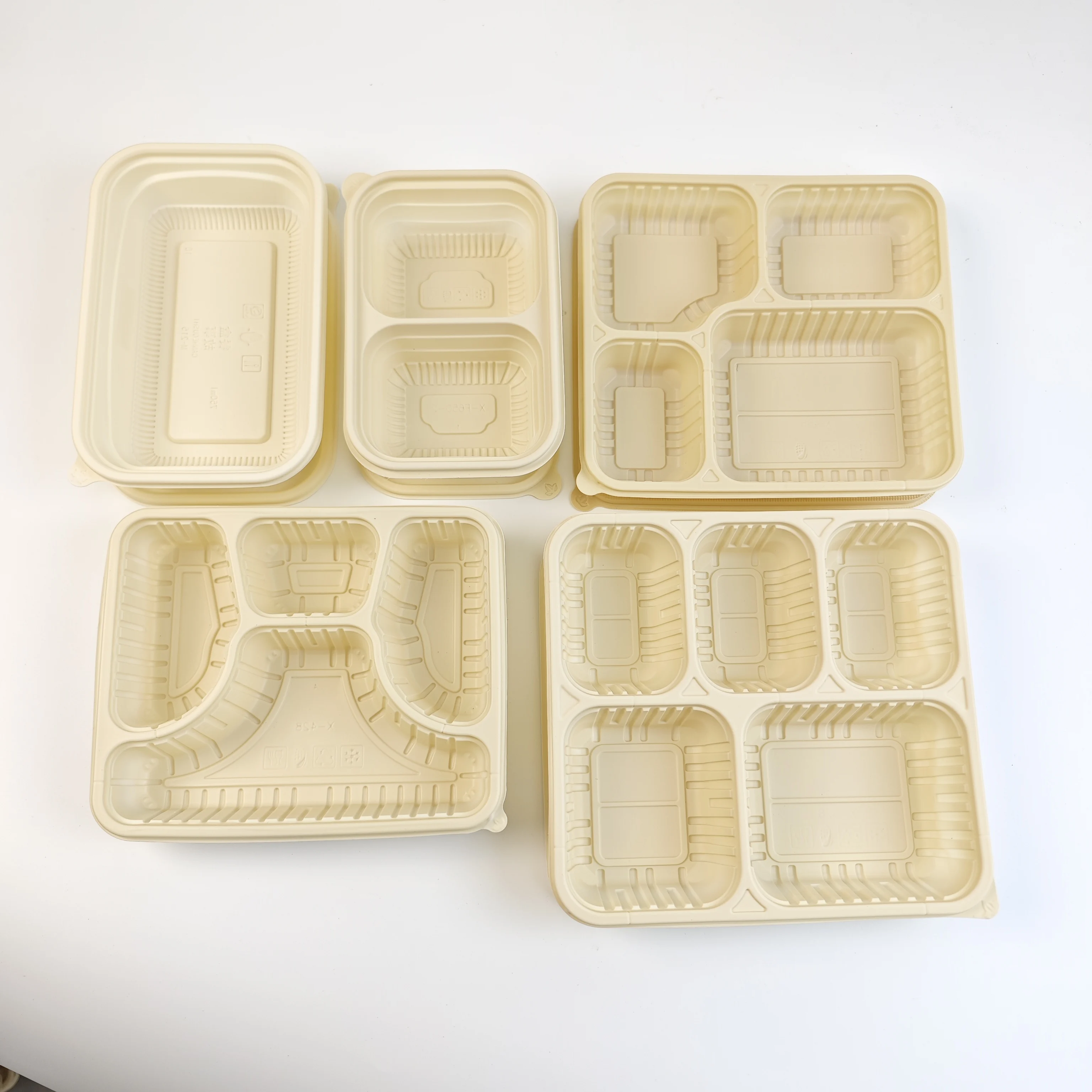 Direct Manufacturer Cornstarch Rectangle Food Container 2-5 Compartment ...