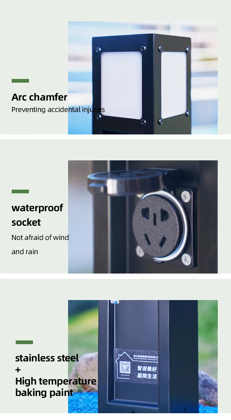 Stainless Steel Five-hole Socket Outdoor Intelligent Control Switch ...