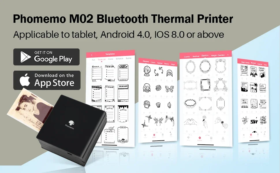 Phomemo M02 Portable Printer - Inkless Thermal Label Maker