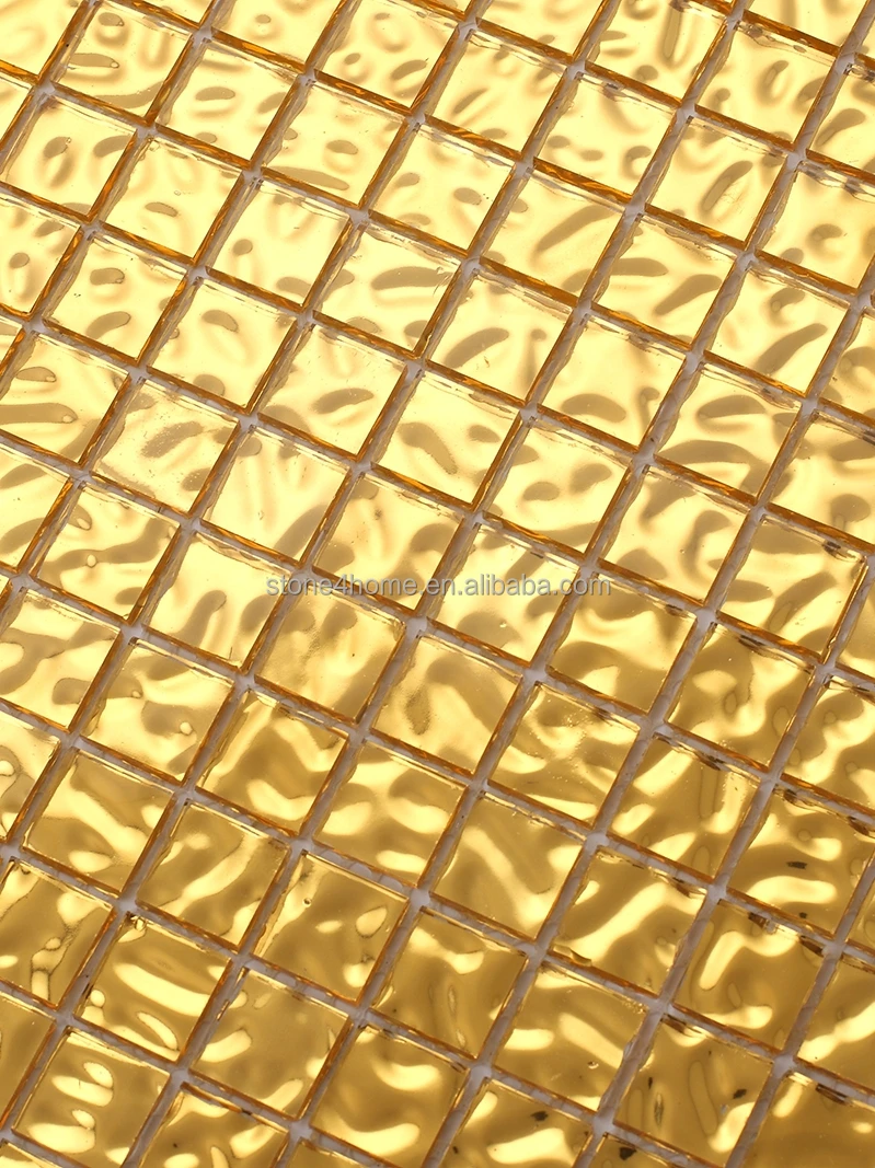 24K Gold Mosaic Tile Wall Decor - DIY Backsplash Beauty