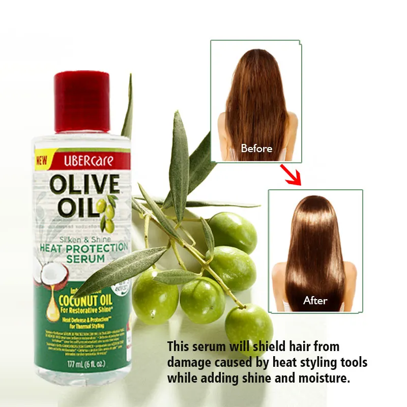 Hot Olive Oil Hair Polish Hair Serum Healthy Shine Curly Control Anti ...