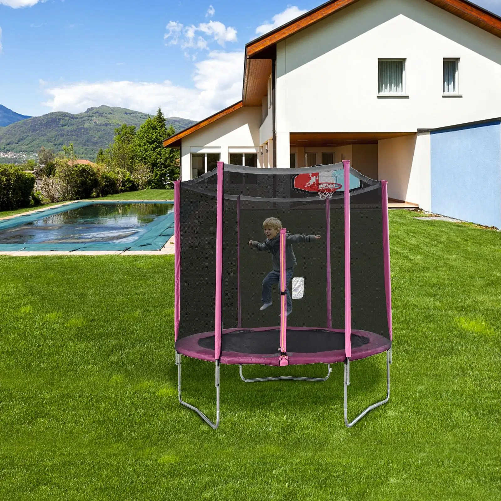 Wholesale 8FT Air Bouncer Trampoline Park Fabric OEM Customized Outdoor ...