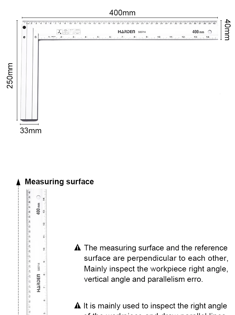 400mm L Shaped Tri Angle Measure Ruler Try Square Measuring Tool - Buy ...