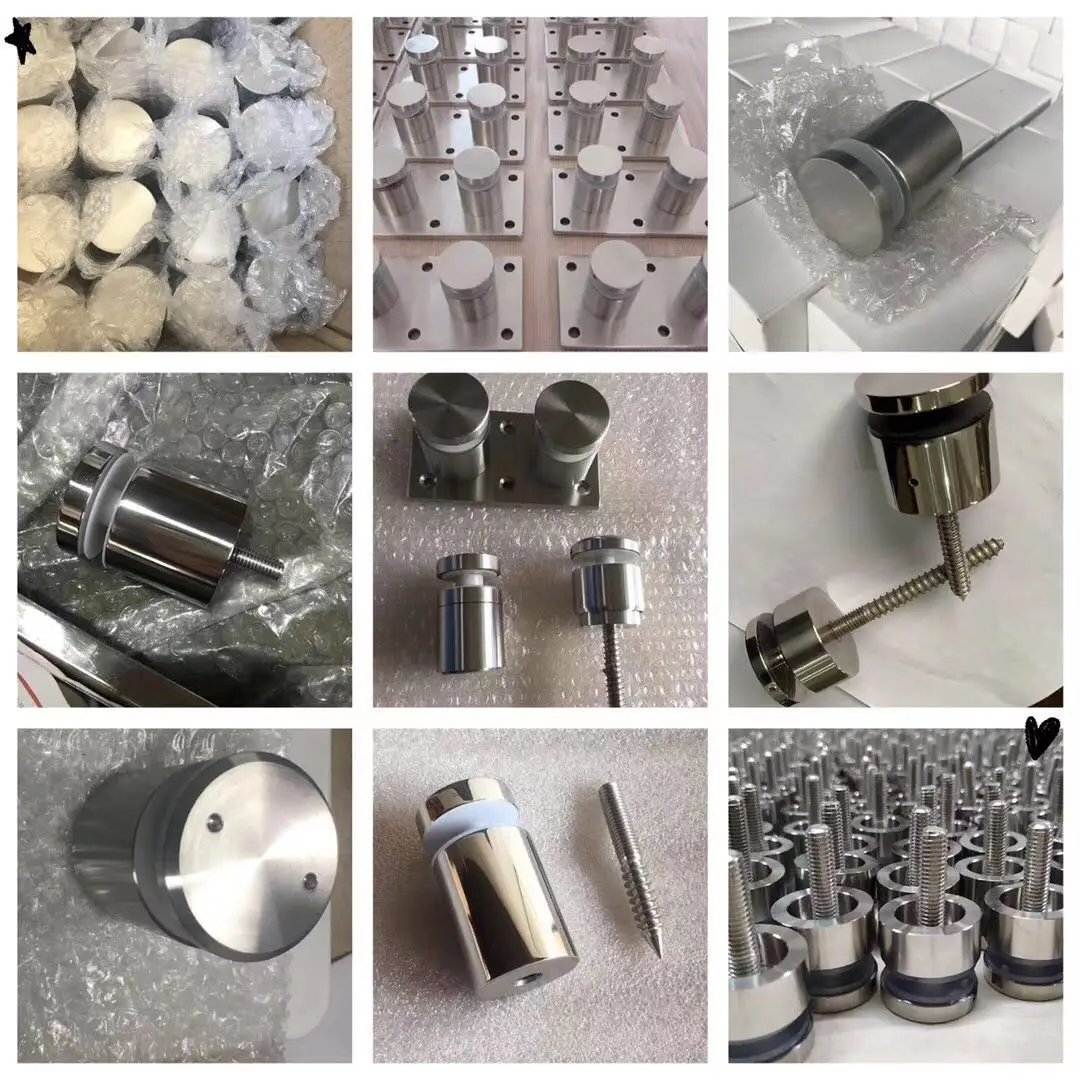 Stainless Steel Standoff Pins Glass Standoff Pins Double Glass Holder ...