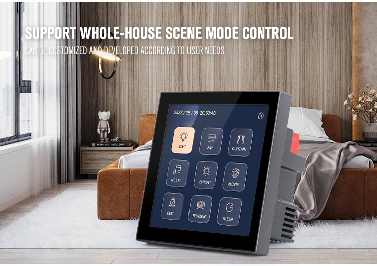 Custom 4 Inch Smart Hotel Control Panel - Touch Bedside Switch