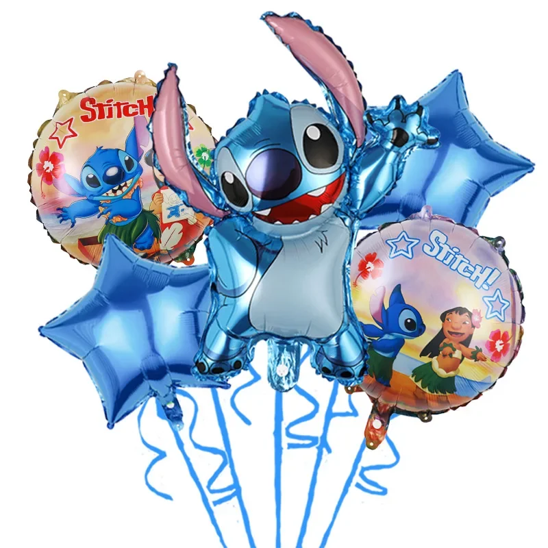 Cartoon Lilo Stitch Theme Party Foil Balloon Set Baby Shower Boys And ...