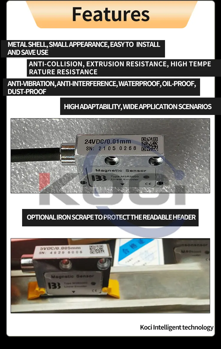 Magnetic Scale Tape Magnetic Sensor Reader Head Linear Displacement ...