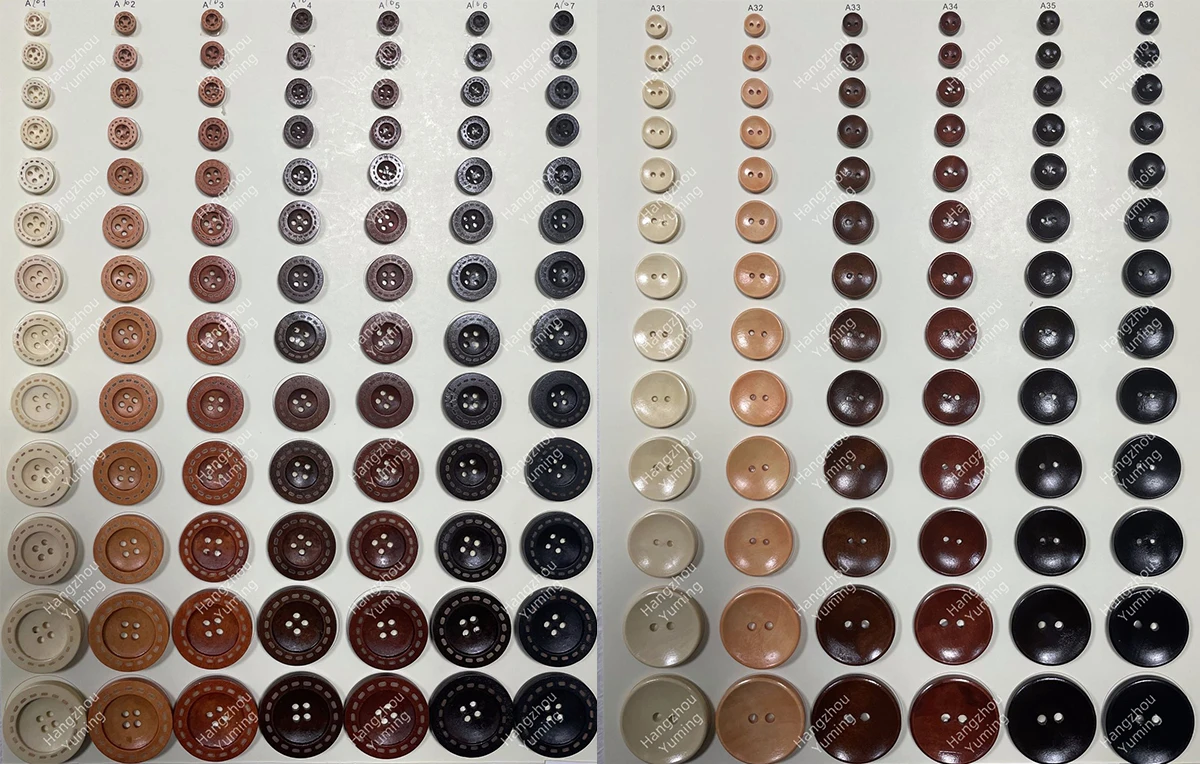 Custom Logo 4 Holes Wood Buttons Natural Round Wooden Buttons For ...