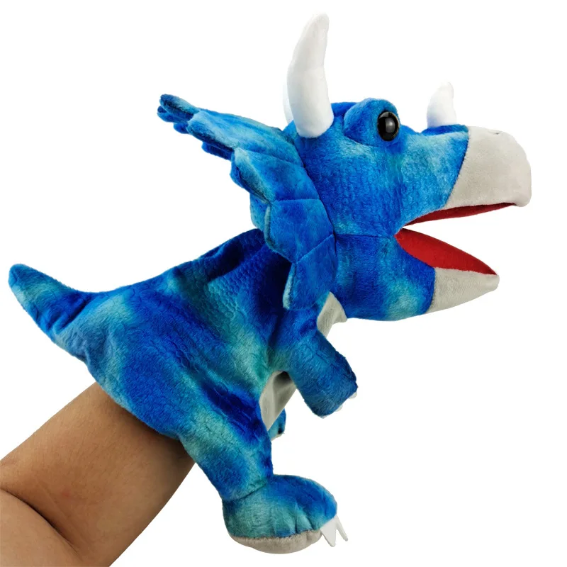 Dinosaur Puppet Dino Hand Puppet Plush Simulate Dinosaur Head Hand ...