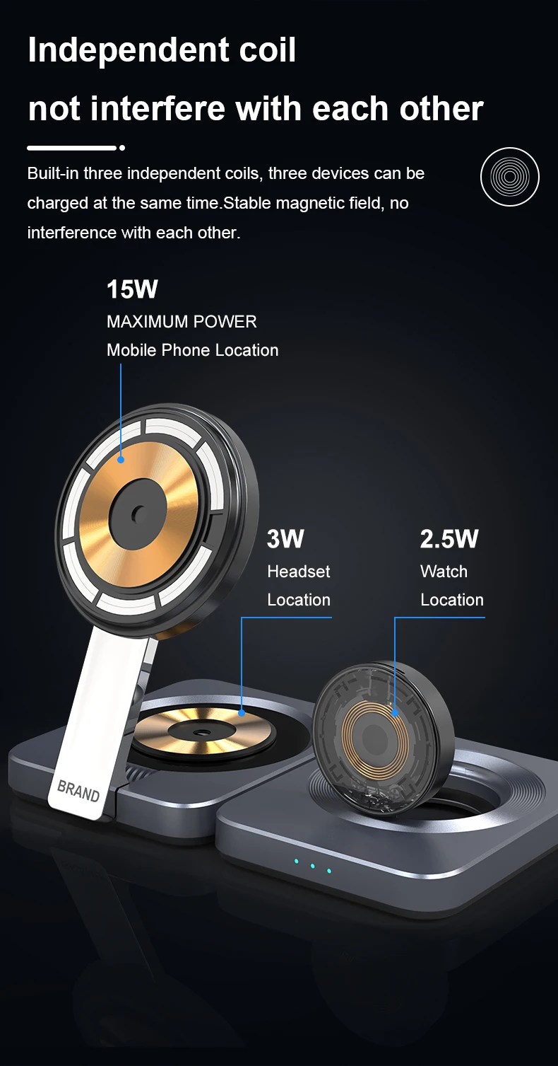 Wireless Charger Hottest Products 2024 Portable Foldable Magnetic Qi2 ...