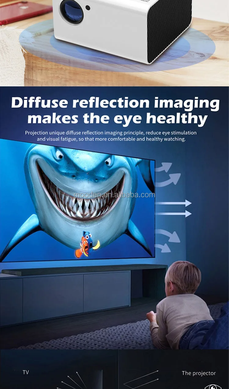 T10 Full HD Android Projector - 5000 Lumens for Home Cinema