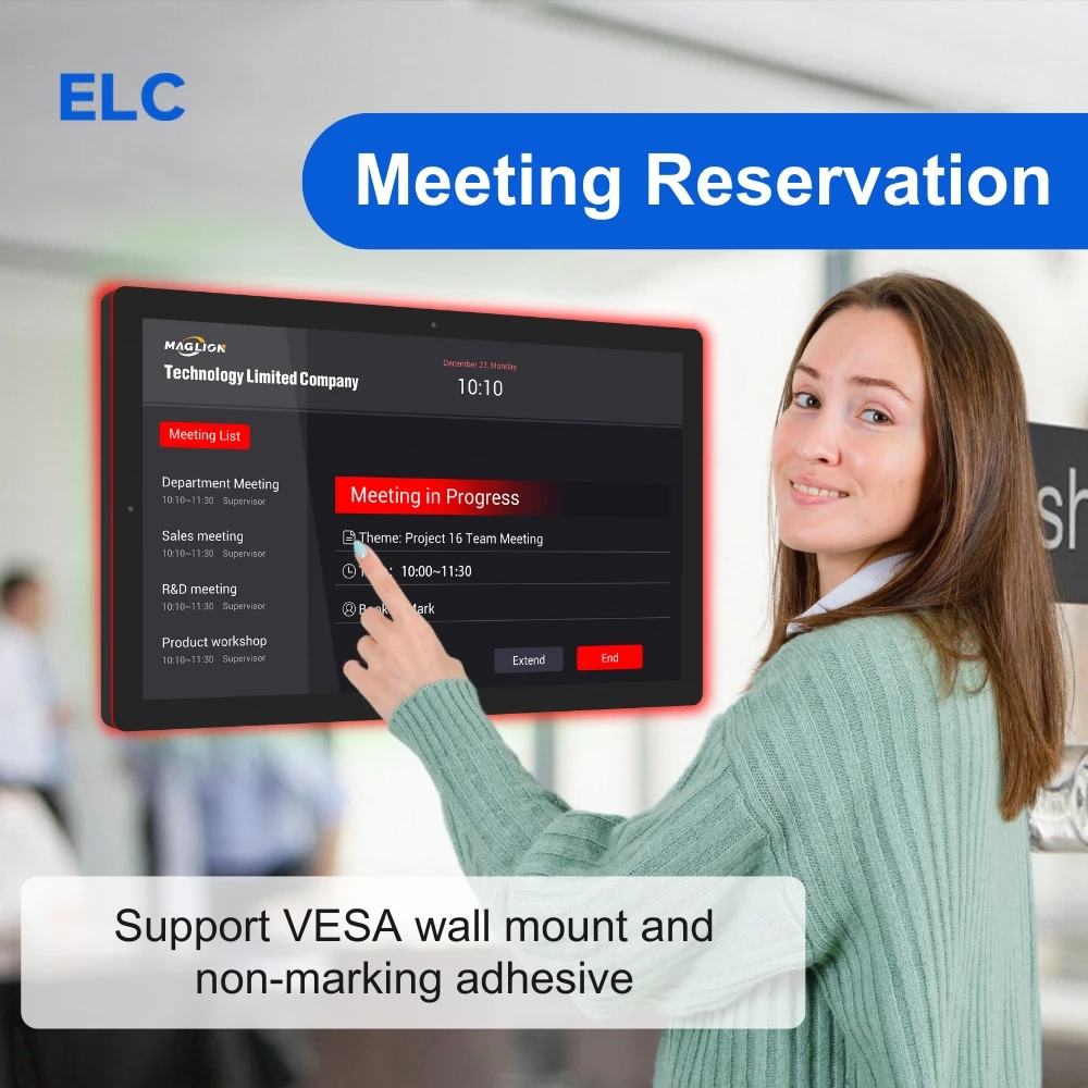 2025 Wall Mount 21.5 Inch Android 14 Optional POE NFC LCD Touch Screen ...