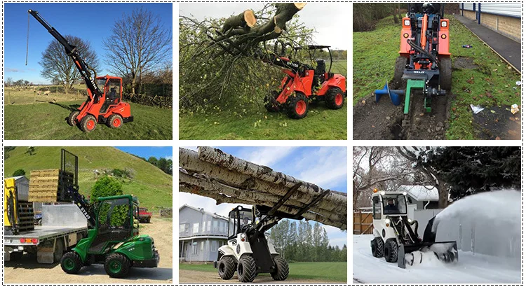 1ton Payload Articulated Mini Loader DY840 Telescopic Wheel Loader With ...