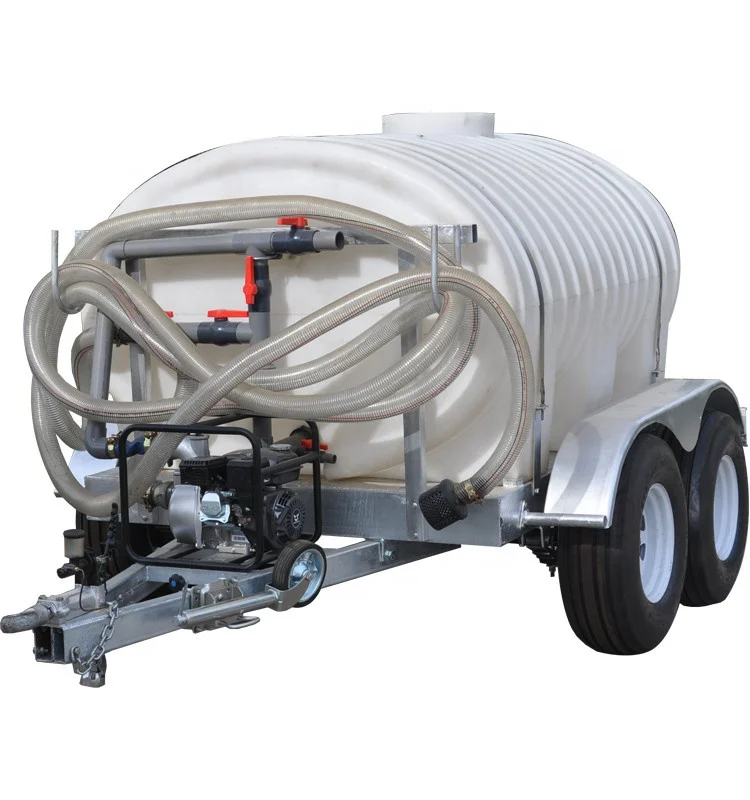 Mobile 1000 Gallon Poly Water Trailer with Gasoline Pump for Efficient ...
