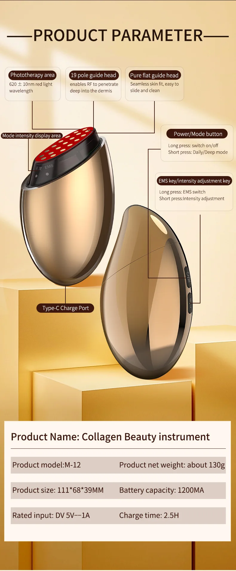 Collagen Gun Beauty Machine Collagen Gun Rf Double Frequency Stamp ...