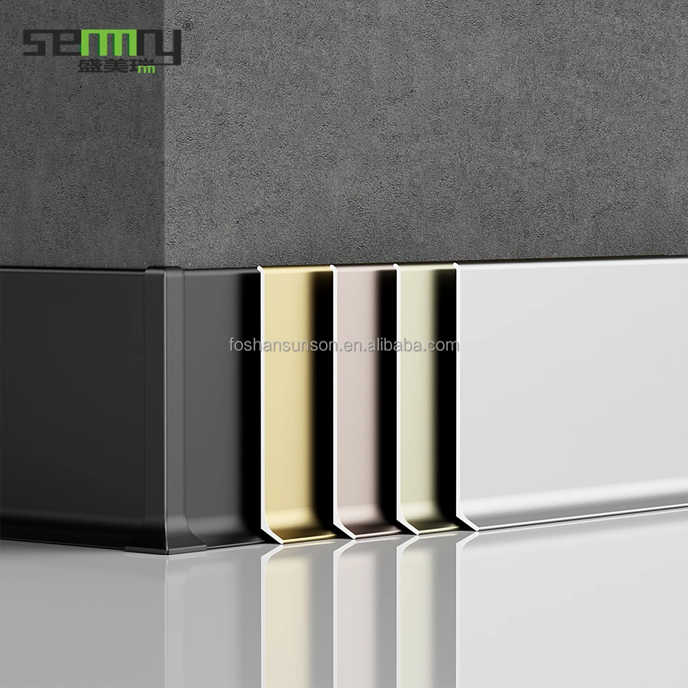 New Design Aluminum Skirting Baseboard Aluminum Corner Protector Metal ...