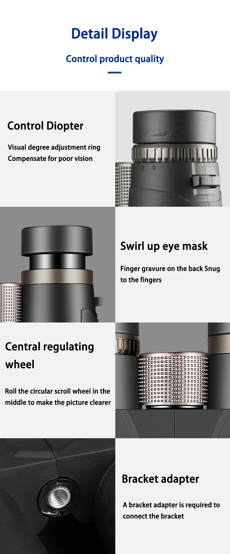 Lucrehulk 10x42 Binoculars - High Power Long Range Vision