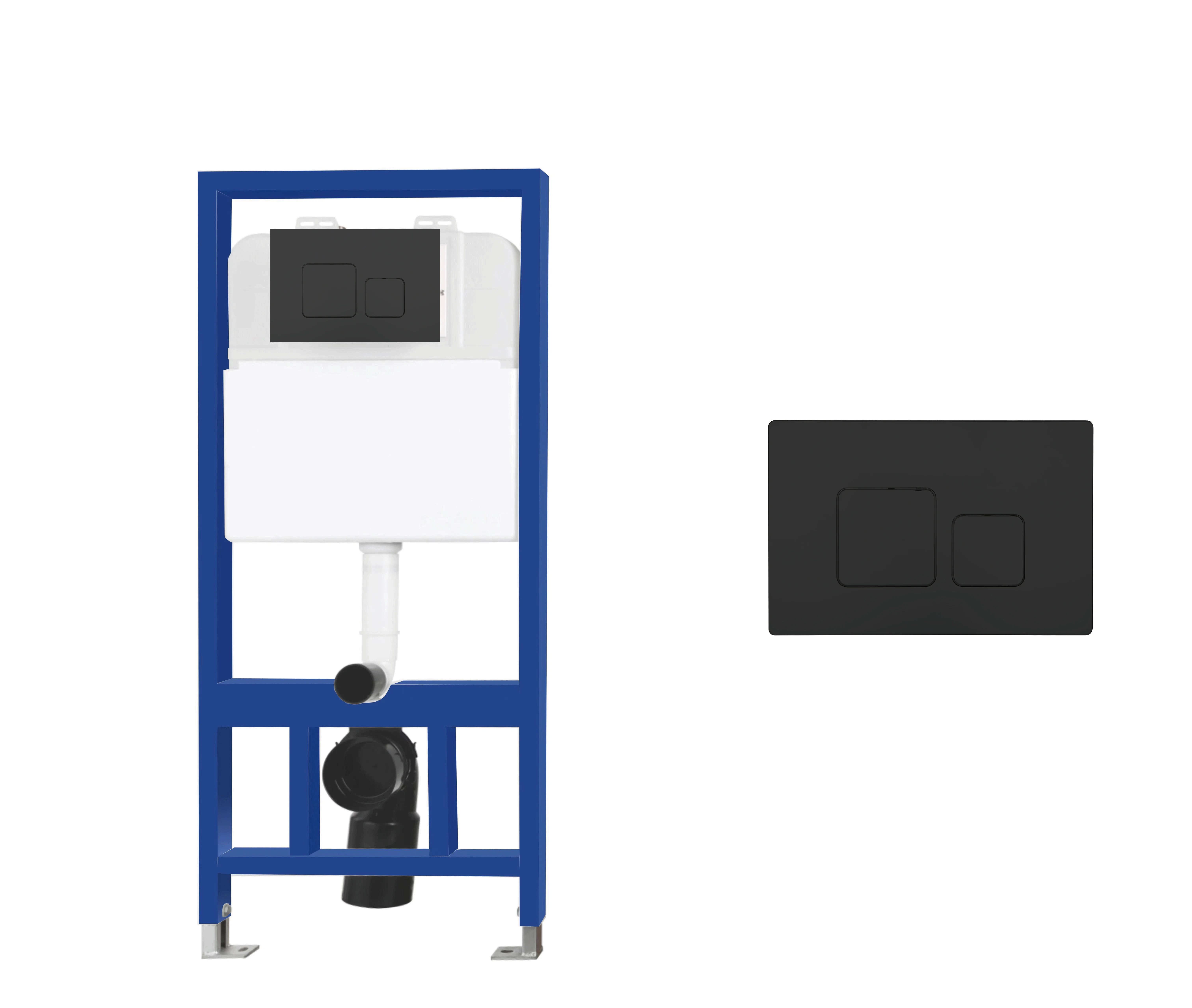 Dual Flush Toilet Tank Push Panel ABS Plastic Concealed Cistern for Sigma