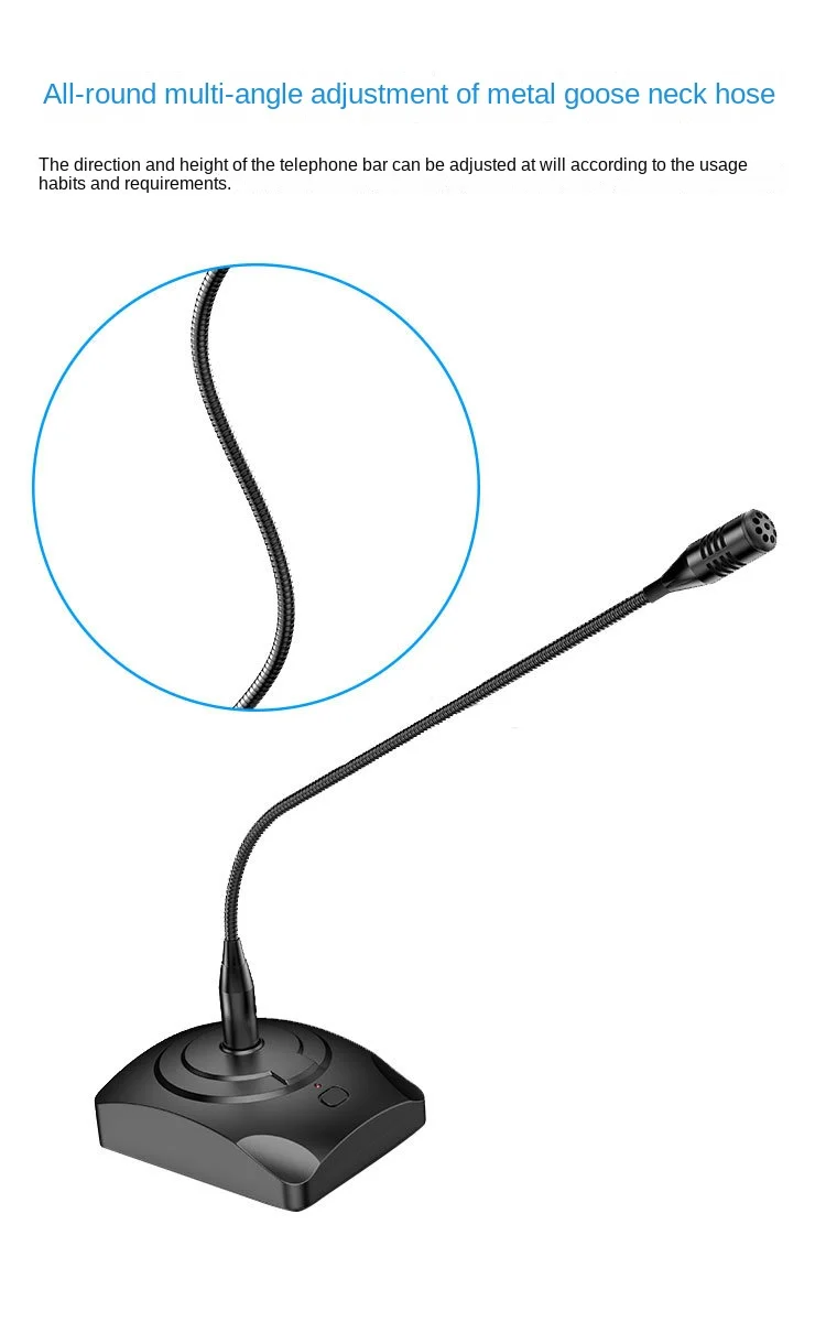 Conference Microphone Window Intercom Cable Microphone Voice Computer ...