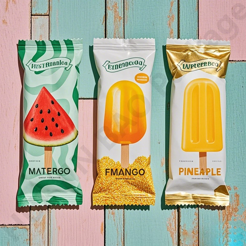 Custom Printed Recyclable Plastic Heat Seal Ice Lolly Cream Pop ...
