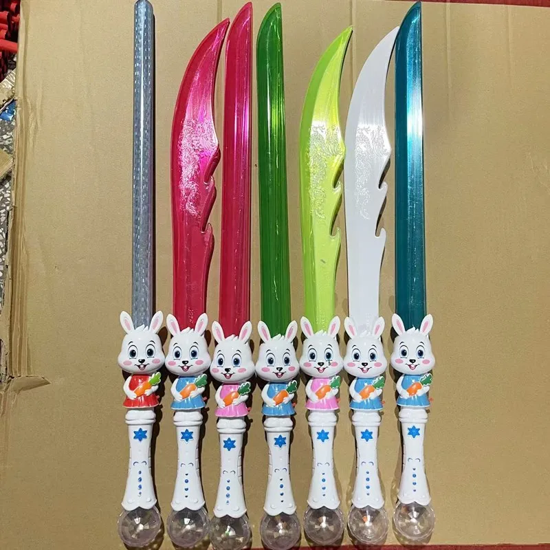 2023 New Rabbit Sword Light up Toys Projection Sound Led Flashing Light ...