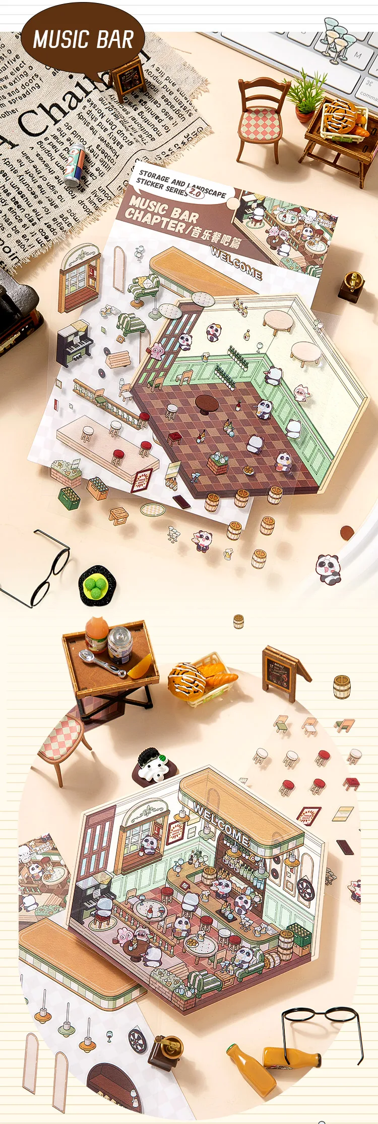 SIMNO Decompress Kawaii Stationery - Cute DIY Stickers