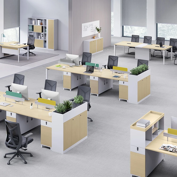 Modern 4 Person Modular Office Cubicle Workstation Desk Office ...