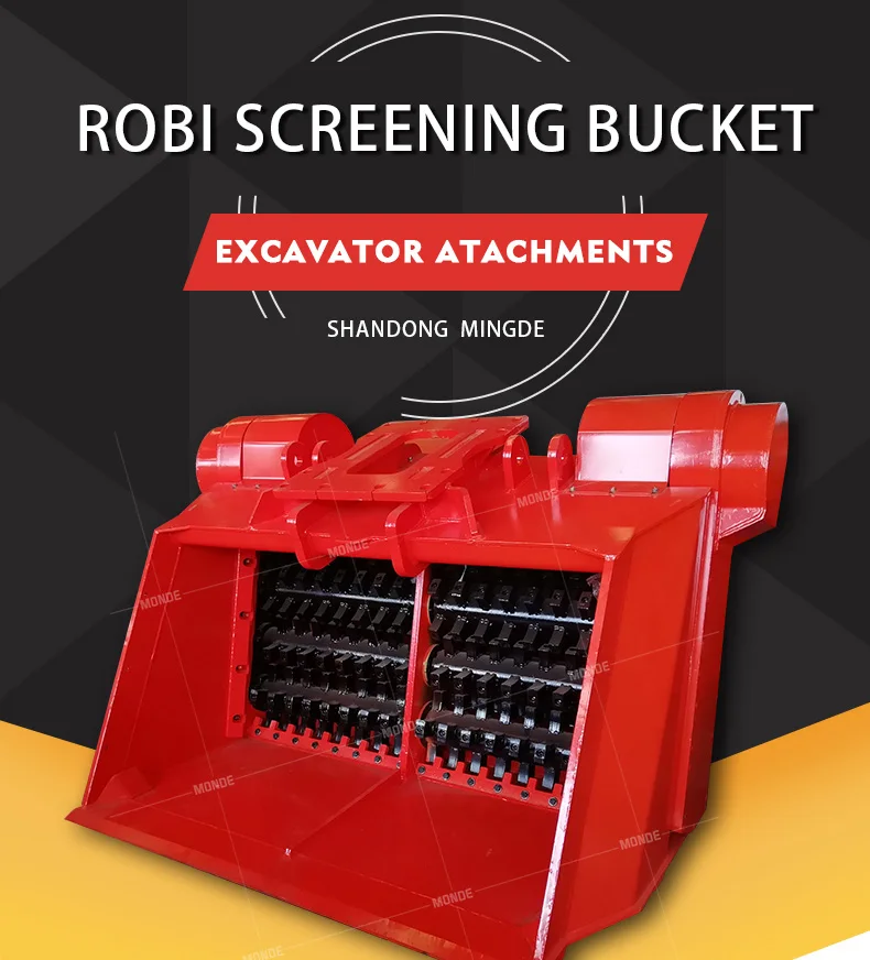 MONDE New Multifunctional Excavator Screening Bucket Shredder Crusher ...