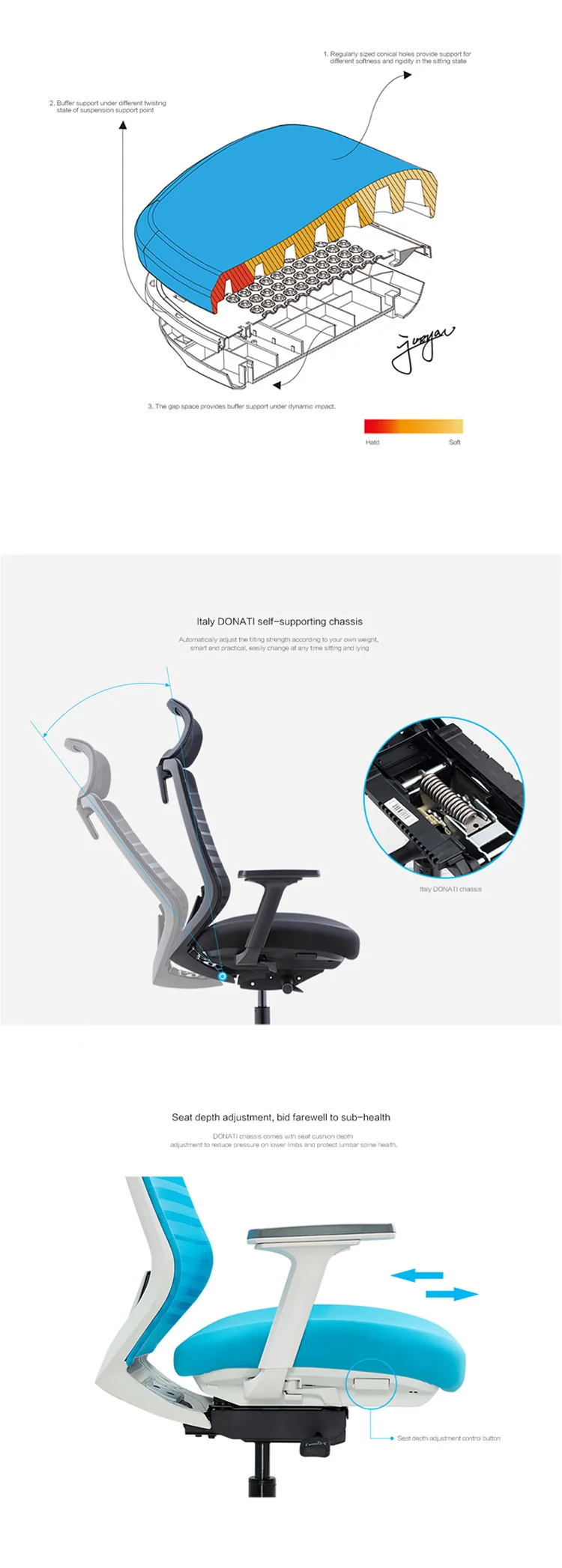 Sitzone Luxury Design Mesh Back Chair - Ergonomic & Stylish