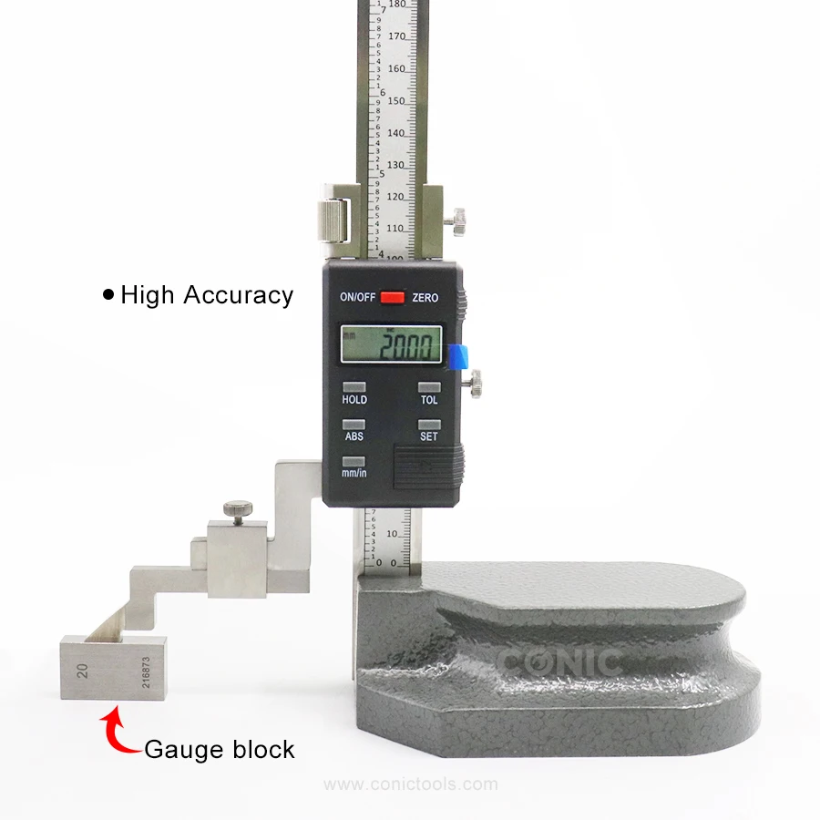 Accurate Height Measurement with CONICTOOLS Digital Calipers