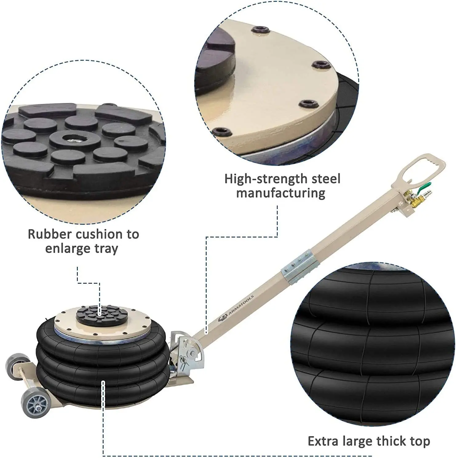 Automotive 3ton Portable Air Powered Balloon Air Jack