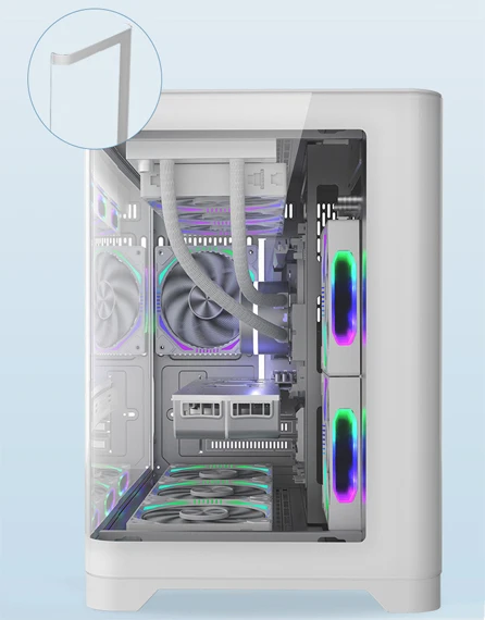 2024latest Curved Toughened Glass Design for Esports PC Case